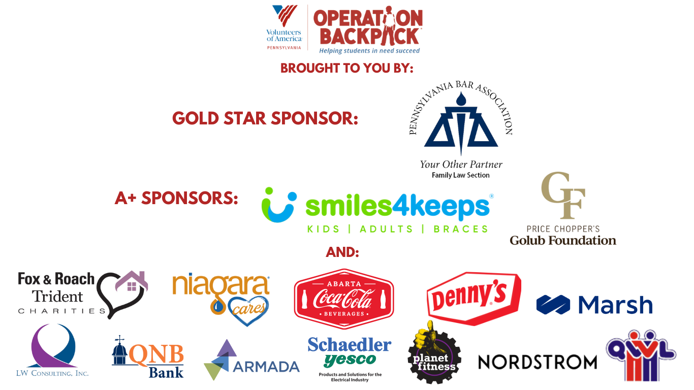 Operation Backpack® - VOA Pennsylvania